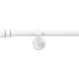 Gardinenstange SN DECO GROUP, L:240cm &Oslash;:19mmwei&szlig;, Gardinenstangen, "Gardinenstange Rennes &Oslash; 19 mm, 1-l&auml;ufig, Fixma&szlig;, verschraubt"
