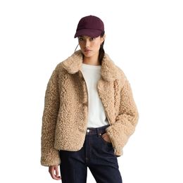 Marc O'Polo Damen Outdoorjacke "aus weichem Curly-Pl&uuml;sch"sandpaper, Gr. XS, MARC O'POLO DENIM, unifarben, Obermaterial: 100% Polyester. Futter: 100% Polyester,