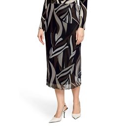 Betty Barclay Damen Midirock "Damen mit Gummizug"taupe, schwarz, Gr. 38, Obermaterial: 95% Polyester, 5% Elasthan. Futter: 95% Viskose, 5% Elasthan,