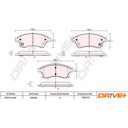 DRIVE+ Bremsbelagsatz, Scheibenbremse dp1010100258 Vorderachse f&uuml;r CHEVROLET Vaughall Opel BUICK (SGM)