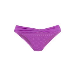 Lascana Damen Bikini-Slip, Lila, Gr. 44, Bikinihosen, Material: Polyamid