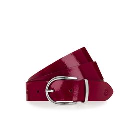 Tamaris Damen Lederg&uuml;rtel ""Ellen Silver""bordeaux, Gr. 110, unifarben, Rindsleder, G&uuml;rtel, mit Crasheffekt