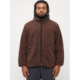 Jack & Jones Plus Jack & Jones Plus Fleece Jacket 'JORNORREBRO' male size 5XL Brown