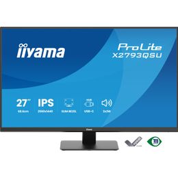 iiyama ProLite X2793QSU-B1 | 27" QHD IPS Monitor &ndash; 2560&times;1440, 1ms, USB-Hub, Eye Care & Slim Design