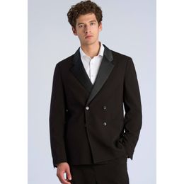LINDBERGH Herren Anzugsakko "Anzugjacke Relaxed Fit"jet schwarz, Gr. 52, Obermaterial: 68% Polyester, 30% Viskose, 2% Elasthan. Futter: 100%