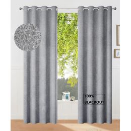 Verdunkelungsvorhang OTTO HOME, B:135cm H:245cmsilberfarben, Polyester, Polyester, Kinderzimmer, Gardinen, "Ronnel", einfarbig, Wohnzimmer,