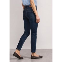 Street One Damen Slim-fit-Jeansdunkelblau clean washed, Gr. 27, unifarben, Jeans, 72% Baumwolle, 25% Polyester, 3% Elasthan, Jeans, Middle Waist