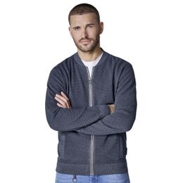 Casamoda Herren Strickjacke "Casamoda Strickjacke uni", grau, Gr. L, 100% Baumwolle, Strickjacken