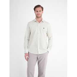 Lerros Herren Langarmhemd "Sportives Herrenhemd mit modischem Minimalprint"broken wei&szlig;, Gr. L, 100% Baumwolle, Hemden