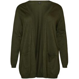 Zizzi Knit Cardigan 'Mcarrie' female size 11XL/12XL Khaki
