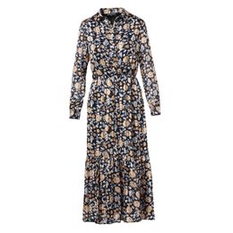 Koroshi Kleid Damen Gr&ouml;&szlig;e 40 helllila / orange / schwarz / wei&szlig; / eierschale Sommerkleid
