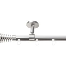 Gardinenstange SN DECO GROUP, L:180cm &Oslash;:19mmchrom matt, Gardinenstangen, "Gardinenstange Innenlauf Gap &Oslash; 19 mm, 1-l&auml;ufig, Fixma&szlig;, verschraubt"