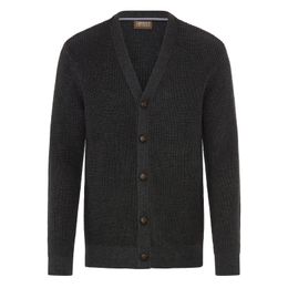 MAN'S WORLD MAN'S WORLD Herren Strickjacke "Neue Kollektion Highlight Rippenqualit&auml;t"anthrazit melange, Gr. S, meliert, Strick, Obermaterial: 50% Baumwolle, 50%