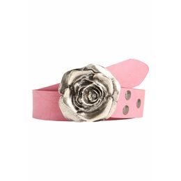 Damen Lederg&uuml;rtel "&raquo;Gump Pink&laquo;, mit austauschbarer Schlie&szlig;e &raquo;Rose&laquo;"rosa, Gr. 120, RETTUNGSRING G&Uuml;RTEL, Rindsleder, G&uuml;rtel