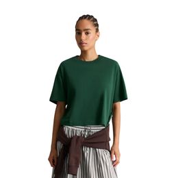 Marc O'Polo Damen T-Shirt "aus Organic Cotton"rich emerald, Basic, Gr. XXS, MARC O'POLO DENIM, unifarben, Obermaterial: 100% Baumwolle, Shirts