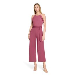 Vera Mont Damen Overall "Damen mit Volant und Bindeg&uuml;rtel"sweet bloom, festlich, Gr. 44, Stoff, Obermaterial: 95% Polyester, 5% Elasthan. Futter: