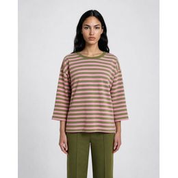 Smith & Soul SMITH & SOUL Damen Sweater, bunt, Gr. L, gestreift, Sweatware, Material: 100% Baumwolle, Sweatshirts, mit &uuml;berschnittener Schulter