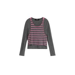 Desigual T-shirt M&auml;dchen Gr&ouml;&szlig;e 152 dunkelgrau / pink