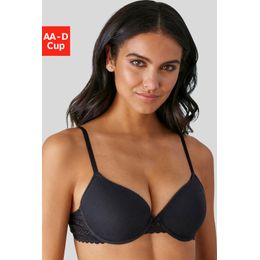 Lascana Schalen-BH, Schwarz, Gr. 70B, Damen, BHs, Material: Baumwolle, Polyamid, Polyester, Elasthan
