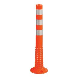 Sperrpfosten Polyurethan orange/wei&szlig; D.80mm z.Aufschr.m.Befestigungsmat.H.750mm ; Industrial Quality Supplies (12212 FP)