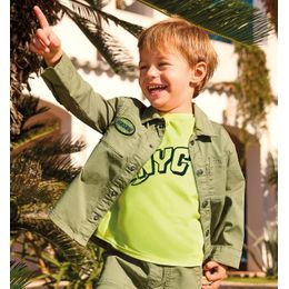 IDO Jungen T-Shirt "BABY BOY SUMMER T-SHIRT", gr&uuml;n, Gr. 128, 100% Baumwolle, Shirts