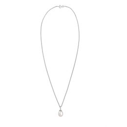 Elli Kette Damen Gr&ouml;&szlig;e 55 silber / perlwei&szlig;
