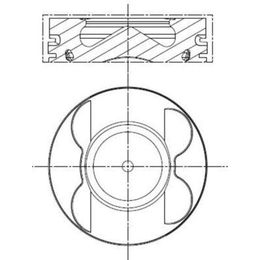 Mahle Kolben 001pi00107000 f&uuml;r Zylinder 4-6 Mercedes