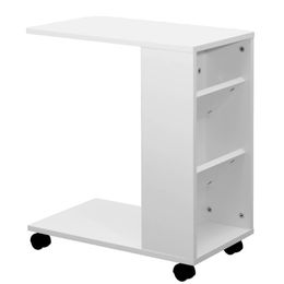 Pharao24.de Beistelltisch Beistelltisch Sofa in Wei&szlig; in modernem Design