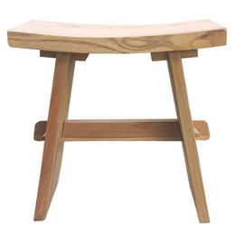 Pharao24.de Hocker Holzhocker aus Teak Massivholz im asiatischen Stil
