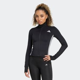 Damen Trainingsjacke "WE JKT 3S"schwarz, wei&szlig;, Gr. M, adidas Performance, Obermaterial: 89% Polyester, 11% Elasthan, Jacken, aus Polyester und