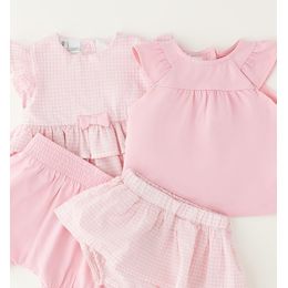 IDO M&auml;dchen Shorts "BABY GIRL SUMMER SET"light pink, Gr. 74, 100% Baumwolle - 95% Baumwolle, 5% Elasthan, Hosen