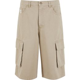 Karl Kani Herren Cargoshorts "Karl Kani Og Baggy Twill Shorts"beige, Gr. XL, unifarben, 100% Baumwolle, Hosen