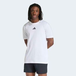 Herren T-Shirt "PADEL CATEGORY GRAFIK"wei&szlig;, Gr. XL, adidas Performance, Obermaterial: 65% Polyester, 35% Baumwolle, Shirts, mit Rundhalsausschnitt,