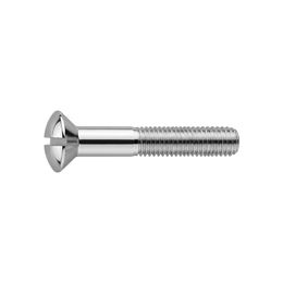 ISO 2010 LinsenSenkkopfschraube M3x30 Messing galvanisch verchromt Schlitz ; Industrial Quality Supplies (020107409030030)