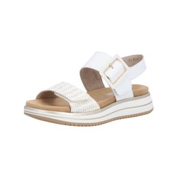 Remonte Damen Riemchensandale "Remonte Sandalen Leder", Gr. 42, wei&szlig;, Leder, Schuhe