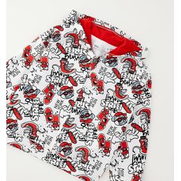 IDO Jungen Sweatshirt "BABY BOY SWEATER"wei&szlig;, rot, Gr. 80, 100% Baumwolle, Sweatshirts