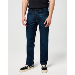 Wrangler Herren Straight-Jeans "Foundation"schwarzened_indigo, Gr. 36, Denim/Jeans, Obermaterial: 99% Baumwolle, 1% Elasthan, Jeans, aus elastischer