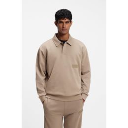 BOSS Green Herren Sweatshirtlight, pastel gr&uuml;n334, Gr. S, unifarben, Sweatware, Obermaterial: 88% Baumwolle, 12% Polyester, Sweatshirts, Polokragen