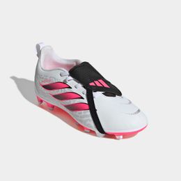 M&auml;dchen Fu&szlig;ballschuh "PREDATOR CLUB KIDS, FESTE B&Ouml;DEN/GEMISCHTE B&Ouml;DEN, UMSCHLAGBARE ZUNGE", adidas Performance, Gr. 38,5, pink, Synthetik, Schuhe,