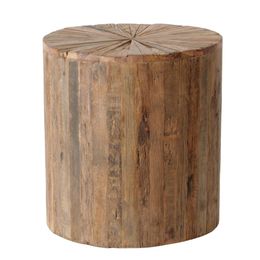 Boltze Rustikaler Holz Couchtisch, Beistelltisch Sevali &Oslash; 40 cm x 50 cm, braun skandinavische Deko Online Shop