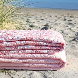 Chic Antique Aix Quilt Decke Paisley Rosa 180 x 130 cm 180 x 130 cm - Rosa/Wei&szlig;