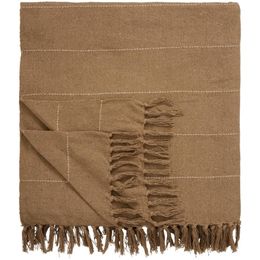 IB Laursen Doppelte Bettdecke Braun mit Streifen 240x240 cm 240 x 240 cm skandinavische Deko Online Shop