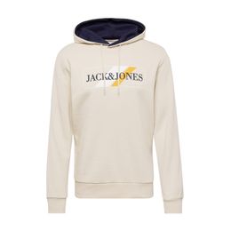 Jack & Jones JACK & JONES Sweatshirt 'JJLoof' male size M Light beige / Saffron / Black / White