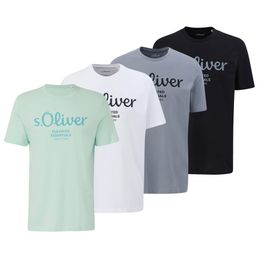 s.Oliver Shirt male size L Grey / Light green / Black / White