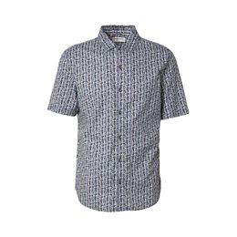 NO EXCESS Button Up Shirt male size M mottled beige / marine blue / mottled blue / Off white