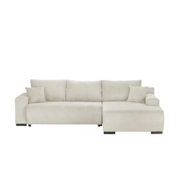 Smart Ecksofa mit Schlaffunktion Nelly &brvbar; beige &brvbar; Ma&szlig;e (cm): B: 270 H: 85 T: 185.0