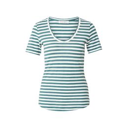 Marc O'polo T-Shirt Damen Gr&ouml;&szlig;e XL cyanblau / offwhite