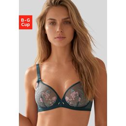 Lascana Damen B&uuml;gel-BH "Maria", Gr. 85petrol, rosa, Spitze, Obermaterial: 74% Polyamid, 23% Polyester, 3% Elasthan, BHs, Stickerei-Spitze, als