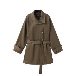 Mango Mantel 'MONA' Damen Gr&ouml;&szlig;e XXL oliv