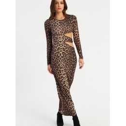 Cool & Sexy Kleid Damen Gr&ouml;&szlig;e 40 creme / camel / schwarz Sommerkleid